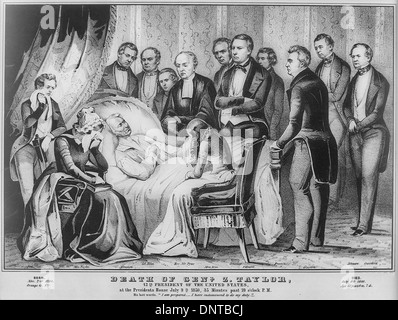 Death of Zachary Taylor, President of United States 1850 Stock Photo ...