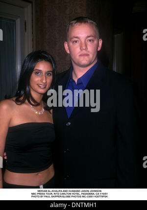 Jan. 10, 2001 - MERIAM AS KHALIFA AND HUSBAND JASON JOHNSON .MARISOL ...