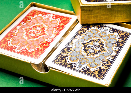 playing card decks, back side Stock Photo - Alamy