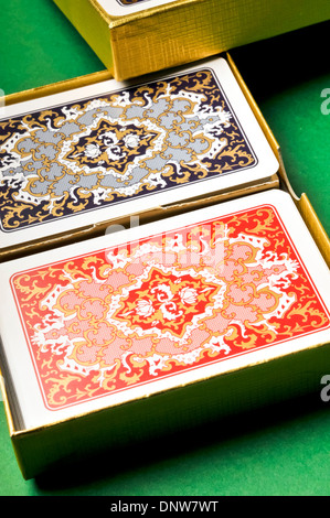 playing card decks, back side Stock Photo - Alamy