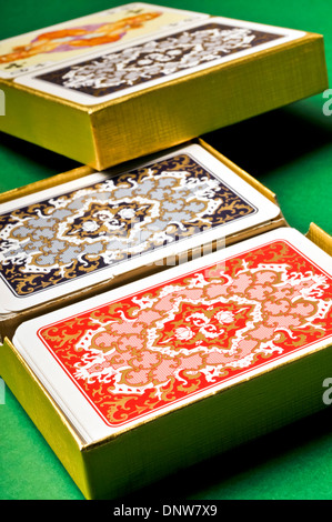 playing card decks, back side Stock Photo - Alamy