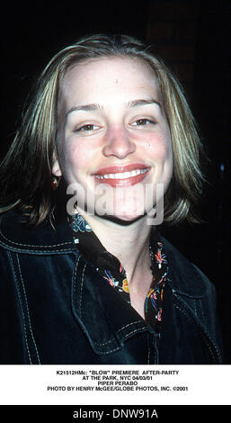 Apr. 3, 2001 - K21512HMc: ''BLOW'' PREMIERE AFTER-PARTY.AT THE PARK ...