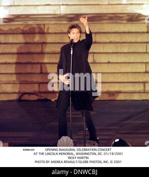Jan. 18, 2001 - OPENING INAUGURAL CELEBRATION CONCERT.AT THE LINCOLN ...