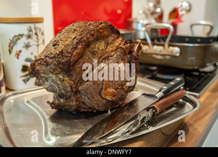 Beef rib joint meat rack animal flesh roast fresh bone meal dinner ...