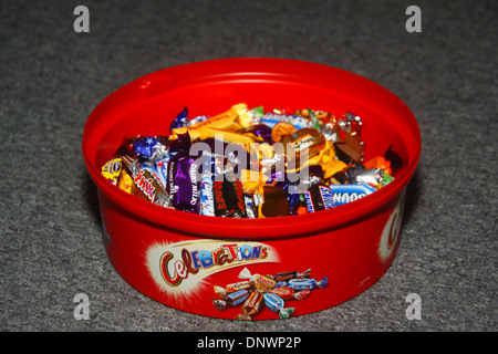 Tub of Celebrations sweets Stock Photo - Alamy