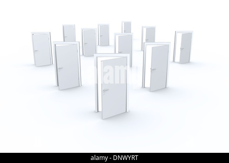 Many doors opening Stock Photo - Alamy