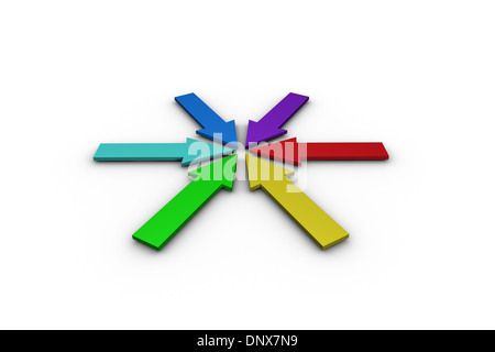 Colorful arrows forming circle Stock Photo - Alamy