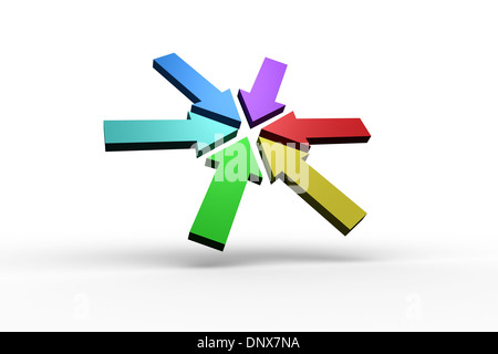 Colorful arrows forming circle Stock Photo - Alamy