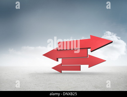 Red arrows in a desert landscape Stock Photo - Alamy