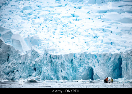 Glacier Ice Cliffs Zodiac Boat Curtis Bay Antarctica Peninsula ...
