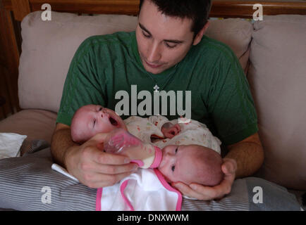 Jan 06, 2006; Fargo, ND, USA; The Carlsen twins, Abbigail and Isabelle ...