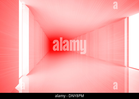 Bright red room with windows Stock Photo - Alamy