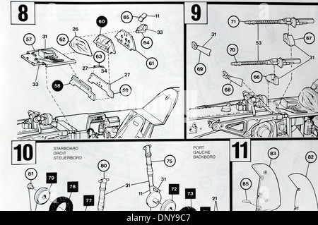 Airfix kit assembly instructions Stock Photo - Alamy