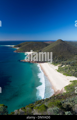 Zenith Beach, Wreck Beach and Box Beach from Tomaree Head lookout Port ...