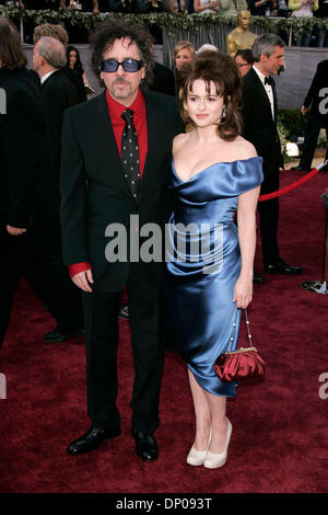 Director Tim Burton and his wife Lisa Marie at the Brit Awards Stock ...