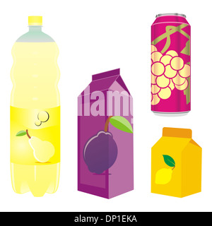 isolated fruit juice recipients Stock Photo - Alamy