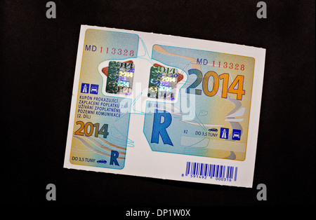 Czech Highway Vignette, 2014 Stock Photo - Alamy