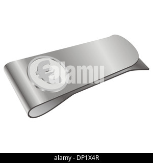 vector illustration of money clipper with euro symbol Stock Photo - Alamy