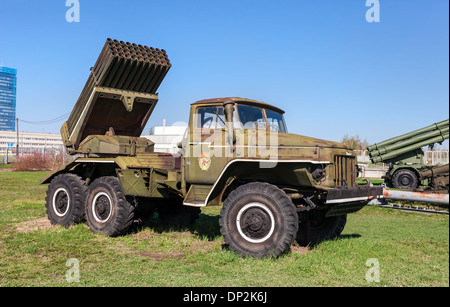 BM-21 Grad Soviet truck-mounted 122 mm multiple rocket launcher - Baku ...