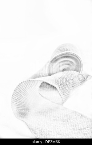White, rolled up gauze bandage and cotton wool Stock Photo - Alamy