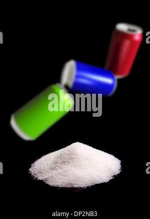 Sugar in fizzy drinks, conceptual artwork Stock Photo - Alamy