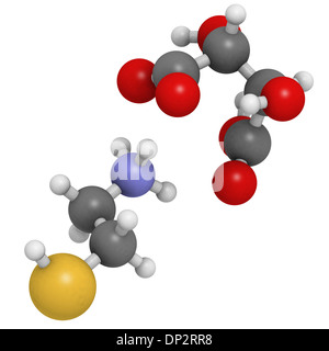 Cysteamine bitartrate Huntington's disease drug molecule Stylized ...