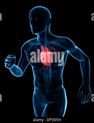 Runner heart, artwork Stock Photo - Alamy
