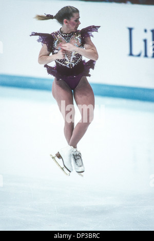 Tonya Harding (USA) competing at the 1994 Olympic Winter Games Stock ...
