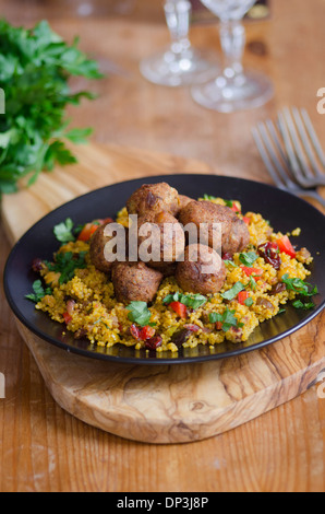 Falafel with couscous Stock Photo - Alamy