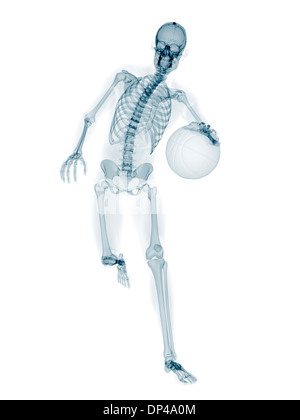 Skeleton playing basketball, artwork Stock Photo - Alamy