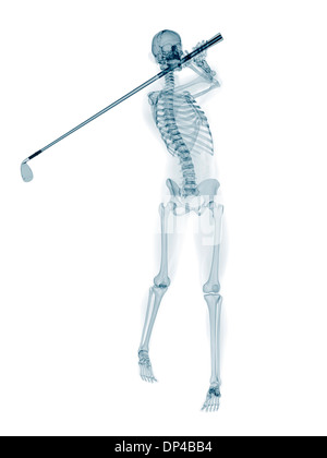 Skeleton playing golf, artwork Stock Photo - Alamy