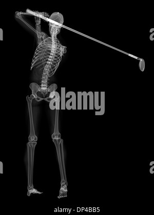 Skeleton playing golf, artwork Stock Photo - Alamy