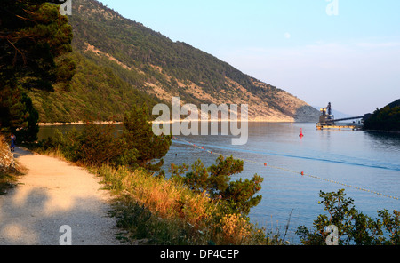 Luka Plomin Istria Croatia Adriatic sea Kvarner region gulf of Plomin ...