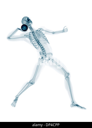 Skeleton throwing shot put, artwork Stock Photo - Alamy