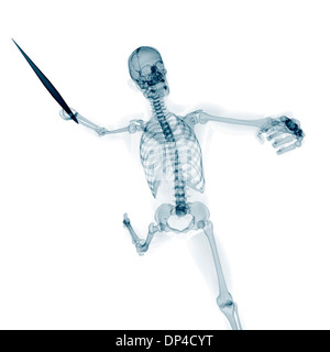 Skeleton throwing javelin, artwork Stock Photo - Alamy