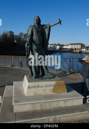 Ireland,County Donegal, Donegal Town, Statue of Red Hugh O'Donnell who ...