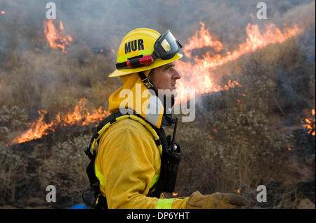 Oct 28, 2006; Riverside, CA, USA; A firetruck from the California ...