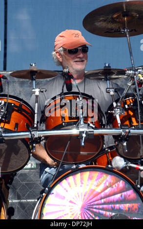Grateful Dead drummer Bill Kreutzmann is shown performing on stage ...