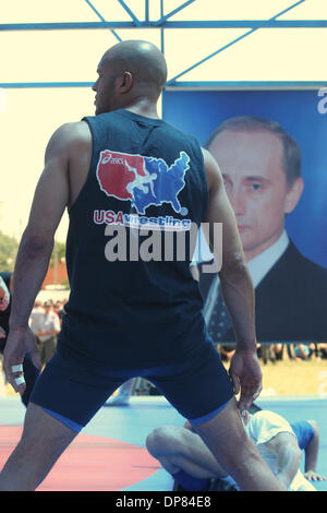 Chechen-Russian and U.S. wrestlers took part Tuesday in a match in the ...