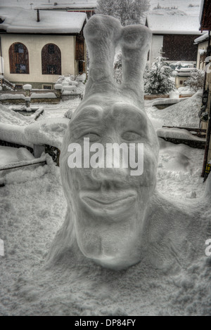 Switzerland, Village of Ardez in winter Stock Photo - Alamy