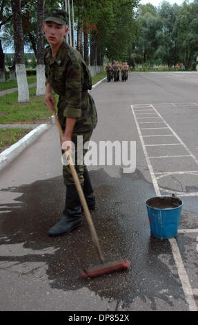 Russian army young soldiers. Cleaning the territory of the military ...
