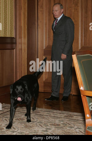 Vladimir Putin and his dog Konni. (Credit Image: © PhotoXpress/ZUMA ...