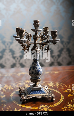 Color shot of a beautiful vintage candlestick Stock Photo - Alamy