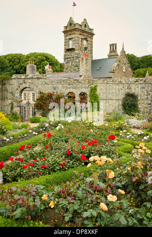 House and formal flower garden at La Seigneurie, Sark, Bailiwick of ...
