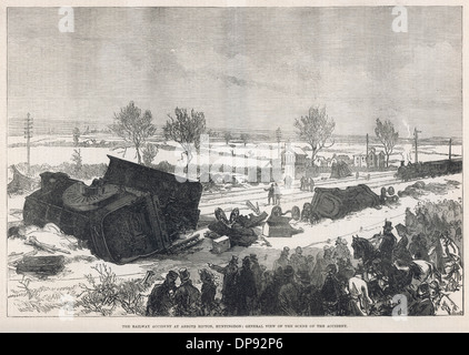 Abbots Ripton railway accident, Cambridgeshire Stock Photo - Alamy