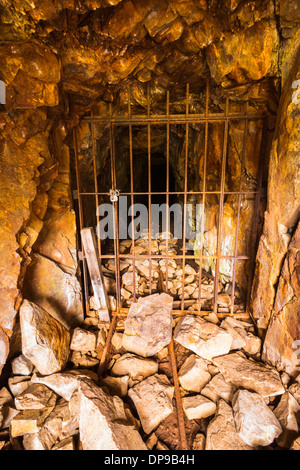 Mine shaft entrance at the Mammoth Consolidated Gold Mine, Inyo ...