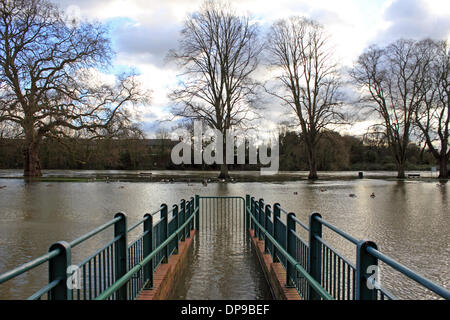 Sunbury-on-Thames, Surrey, England, UK. 9th January 2014. As the bad ...
