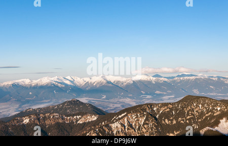 Panoramic view from Chopok mountain peak at Jasna resort, Slovakia ...