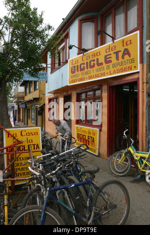 The colorful port city of Castro is the capital of Chiloe province ...