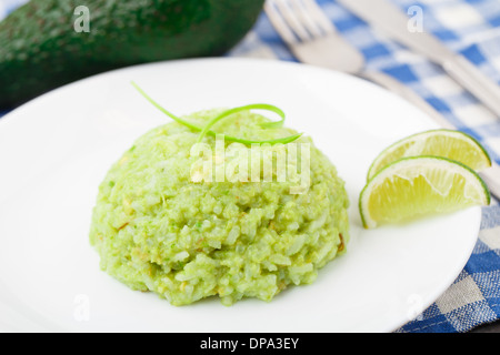 Creamy avocado rice Stock Photo - Alamy